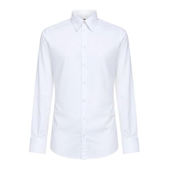 Dolce & Gabbana Homme, Chemises, Blanc, Taille: XL Cotton Shirt