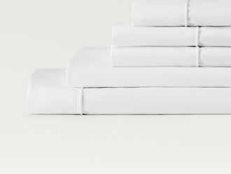 Mango Drap plat coton percale 500 fils d&eacute;tail arrondi lit 135/140 cm blanc - Home - Lit 135/140 cm - MANGO HOME