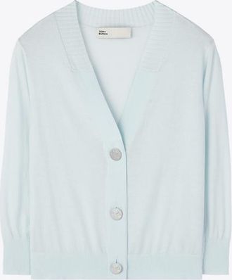 Tory Burch Damen Cotton Shrunken Cardigan