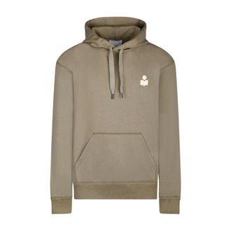 Isabel Marant Khaki Hoodie mit Applikation - - Sweatshirts & Hoodies - Herren - Braun - S