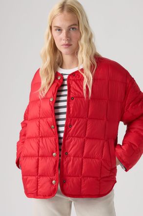 Levi's Poppy Quilted Puffer Jacket - Femme - Rouge / True Red - XS