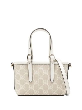 Gucci Hobo Bags - Compact Handbag With Beige Monogram - Gr. unisize - in Grau - f&uuml;r Damen