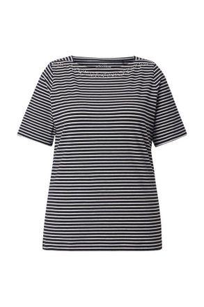 Ulla Popken T-Shirt T-Shirt Ringel U-Boot-Ausschnitt Halbarm