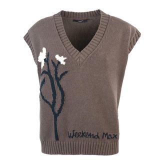 Max Mara Femme, Pulls, Brun, Taille: 38 FR Vestes en Coton Acrylique Marron