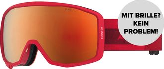 Atomic Salomon ATOMIC COUNT JR SPHERICAL Skibrille f&uuml;r Kinder - Rot - Komfortabler Live Fit Rahmen - Klare Sicht & besserer Blendschutz - Over The Glasses-ko