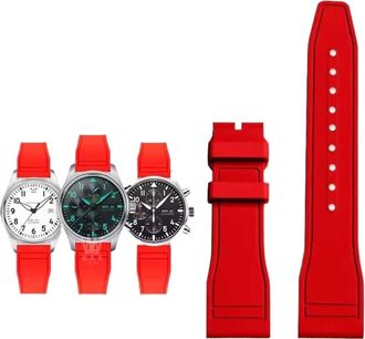 Generic Für IWC Fluorkautschuk-Uhrenarmband, Schnellverschluss, Pilot F1 Team, wasserdichtes Sportarmband, 20 mm, 21 mm, 22 mm