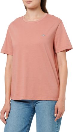 GANT Damen REG Shield SS T-Shirt, Rosa, XL
