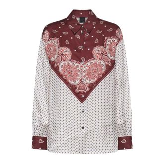 Pinko Shirt mit Krawattenmotiv und platziertem Druck - - Blouses & Shirts - Damen - Mehrfarbig - S