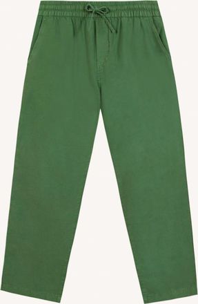 Faguo Pantalon en lin vert sapin - DREUILLE