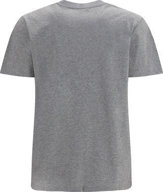 Ganni Teddy Forest Graphic Cotton T-Shirt - Gray