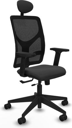Piqueras y Crespo Schreibtischstuhl aus Netzstoff, mit 2D-Armlehnen, h&ouml;henverstellbarer Lendenwirbelst&uuml;tze und festem Kopfteil, ausgestattet mit Syncro/Traslack und Sch