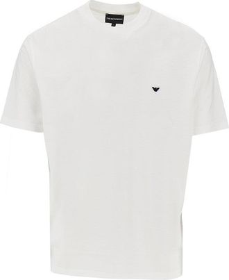 Emporio Armani Lyocell and cotton blend T-shirt with logo Man XXL