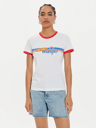 Wrangler T-Shirt Hot Wheels 112357911 Weiß Slim Fit