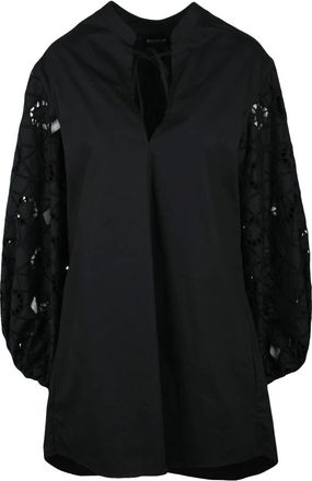 Dondup Femme, Blouses et Chemises, Noir, Taille: 36 FR Tunique en coton