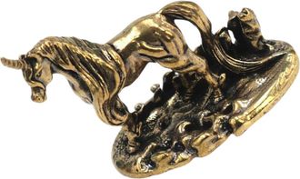 BESPORTBLE Einhorn Ornamente Mini Messing Tierstatue Vintage Einhorn Figur Aus Massivem Messing Figur Mini Einzigartige Einh&ouml;rner Tierfigur