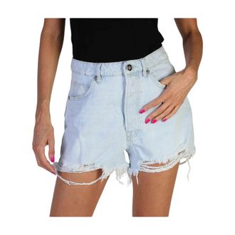 John Richmond Femme, Shorts, Bleu, Taille: 48 FR Shorts en Denim avec Ourlet Déchiré Mode Femme