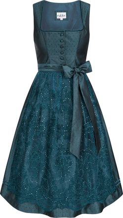 N&uuml;bler Dirndl N&Uuml;BLER Midi Dirndl Kerala, Damen, Gr. 36, EURO, blau, Obermaterial: 100% Polyester PES., Kleider, Topseller