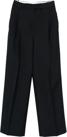 R&oacute;he Femme, Pantalons, Bleu, Taille: 36 FR Pleated Wide Pantalons