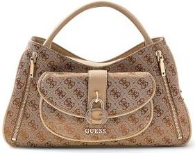Guess Sac GUESS JESSA GIRLFRIEND SATCHEL FEMME CAF&Eacute; IMPRIM&Eacute; JG836206-LTL