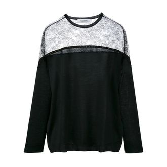 Valentino Rundhalspullover - - Knitwear - Damen - Schwarzk - S