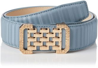 Anthoni Crown Damen Ledergürtel Gürtel, Himmelblau, 75