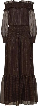 Self Portrait Femme, Robes, Brun, Taille: 40 FR Georgette Maxi Dress