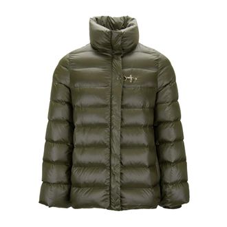 Fay Femme, Vestes, Vert, Taille: 42 FR Doudoune femme avec fermeture éclair et bouton pression