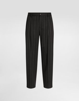Dolce & Gabbana Hose Aus Wolle In Nadelstreifenoptik - Mann Hosen Und Shorts n/d 56