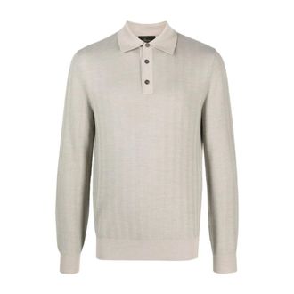 Brioni Homme, Tops, Beige, Taille: 3XL Polo Chemises