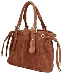 Gave Lux Sac &agrave; bandouli&egrave;re en cuir v&eacute;ritable pour femme Made in Italy 14x8x25 cm GLX22011123FBG, marron, Taille unique