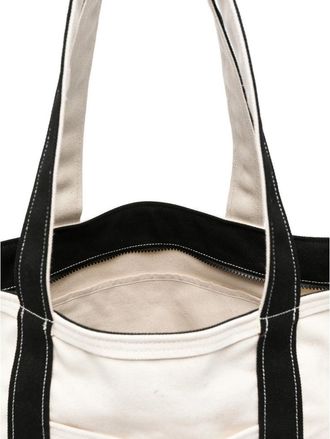 Carhartt Work in Progress Panelled Cotton Tote Bag - White