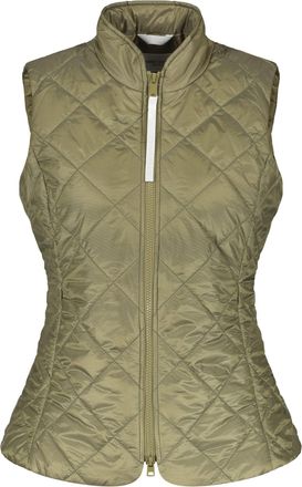Gerry Weber Damen Weste mit Rautenstepp &auml;rmellos unifarben Olive 36