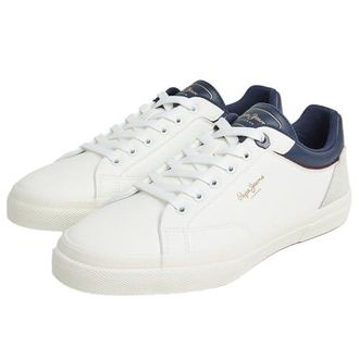 Pepe Jeans London Kenton Journey M Chaussures en Cuir Blanc