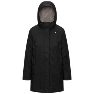 K-Way Sophie Twill Soft Beaver Jacke - - Jackets - Damen - Schwarzk - S