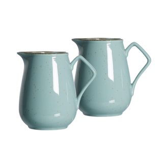 Ritzenhoff & Breker Kr&uuml;ge-Set Casa 2-teilig, 800 ml, Servierkr&uuml;ge im Vintage-Look, Mix & Match-Geschirr, Sp&uuml;lmaschinenfest & Mikrowellengeeignet, Porzellan, Blau