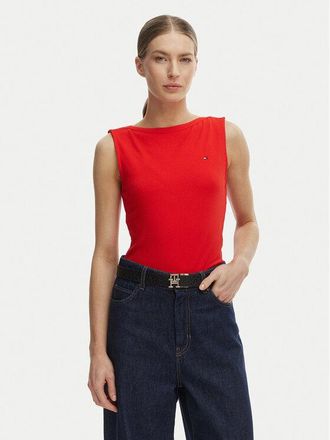 Tommy Hilfiger Top WW0WW47807 Orange Slim Fit
