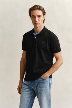 GANT Herren Kontrast Piqu&eacute; Poloshirt (XXXL) Schwarz