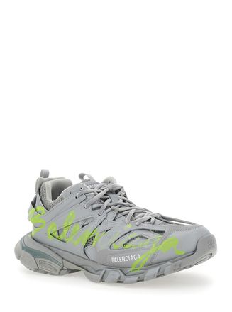 Balenciaga Mens Sneakers Track Grey Polyurethane Trainers