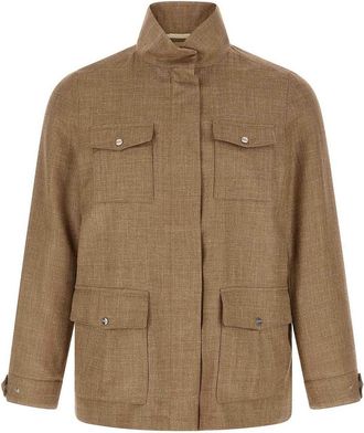 Herno Pull Col Roul&eacute; - Beige