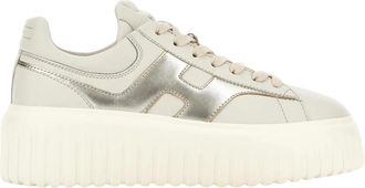 Hogan Femme, Chaussures, Beige, Taille: 38 1/2 EU H-Stripes Baskets