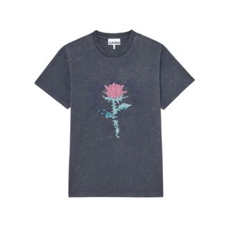 Ganni Femme, Tops, Gris, Taille: 40 FR Future Heavy Jersey Oversized T Shirt