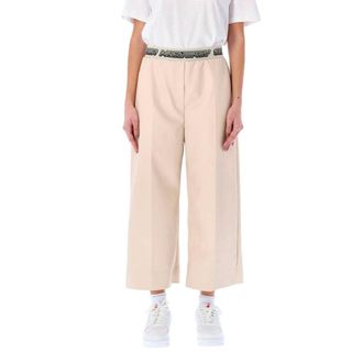 Stella McCartney Womens Beige Viscose Cropped Pants