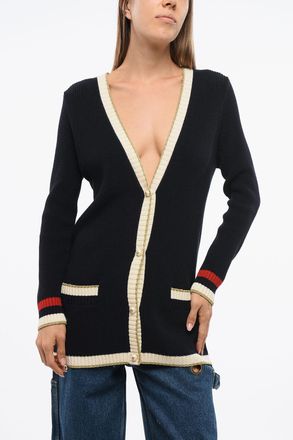 Gucci Maxi-Cardigan Aus Baumwolle Mit Lurex-Details Gucci