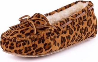 Minnetonka Chaussons mocassins Cally pour femme, Animal cannelle, 39 EU