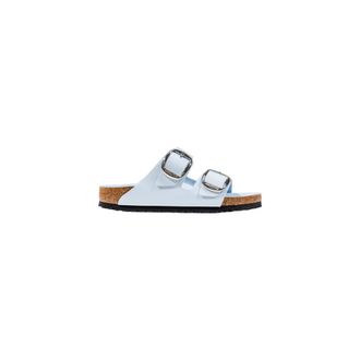 Birkenstock Blaue Kunstlederpantoffeln