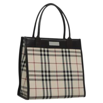 Burberry Pre-owned Toile sacs-main - Femme - Pre-owned - Beige - Taille: ONE Size