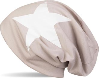 styleBREAKER M&uuml;tze Beanie mit Stern Print