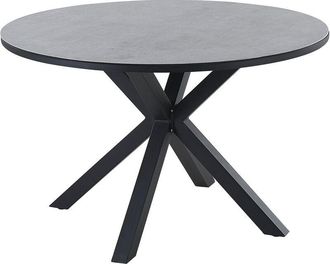 Beliani Beliani - Table de Jardin Moderne 120 cm avec Aluminium et Verre Gris et Noir Maletto