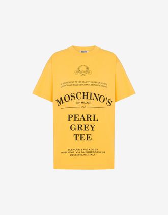 Moschino T-shirt en jersey de coton biologique imprimé - Jaune