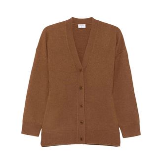 Filippa K Hourglass Felted Cardigan - - Knitwear - Damen - Braun - S